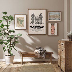 ANTIQUE POSTER, Classic American Fashion Poster, Antique Wall Art ...