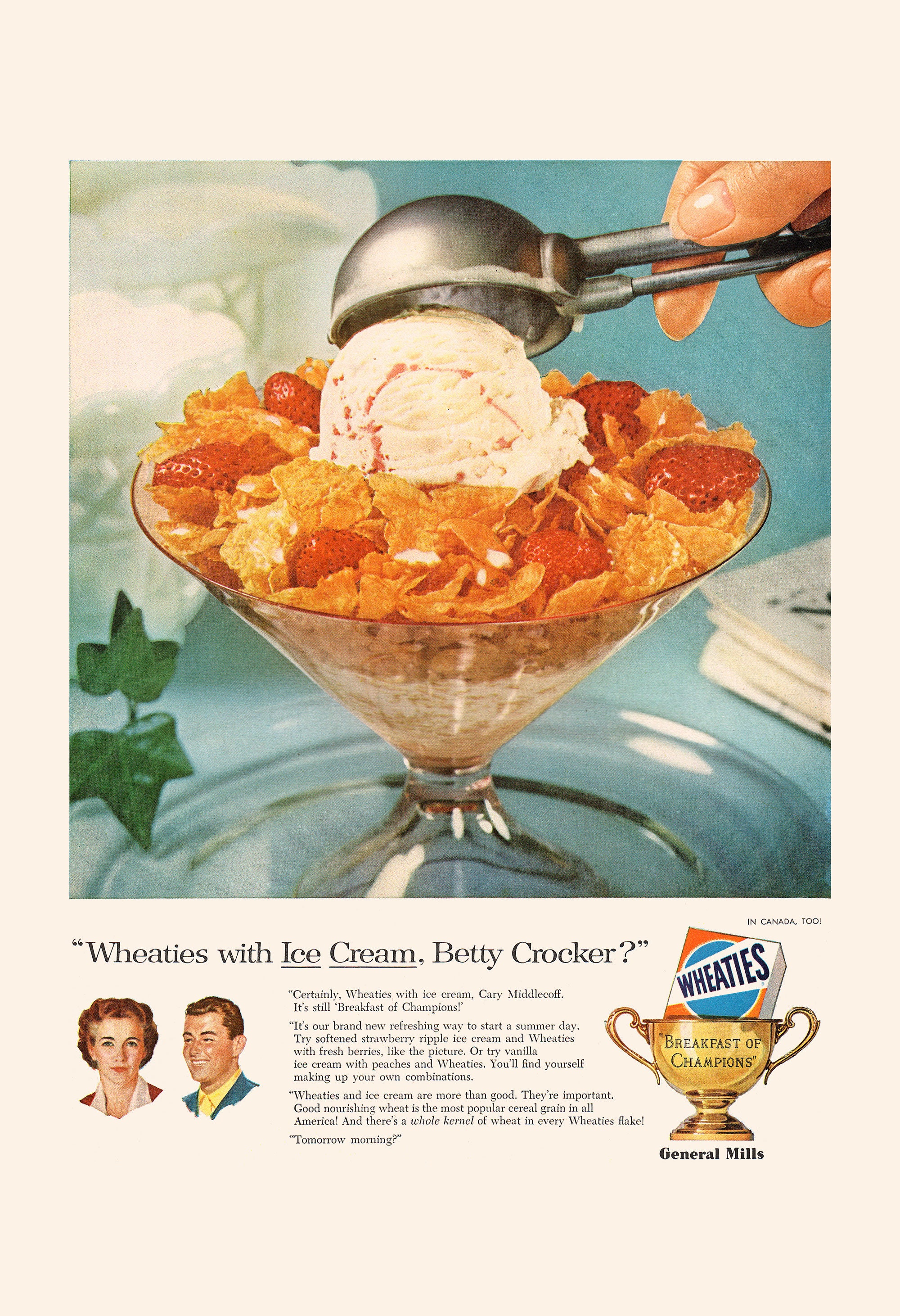 DESSERT FOR BREAKFAST Poster Retro Mid-century Ad Vintage - Etsy Canada