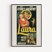 CLASSIC MOVIE POSTER, Laura Movie Poster, Otto Preminger Movie Poster ...