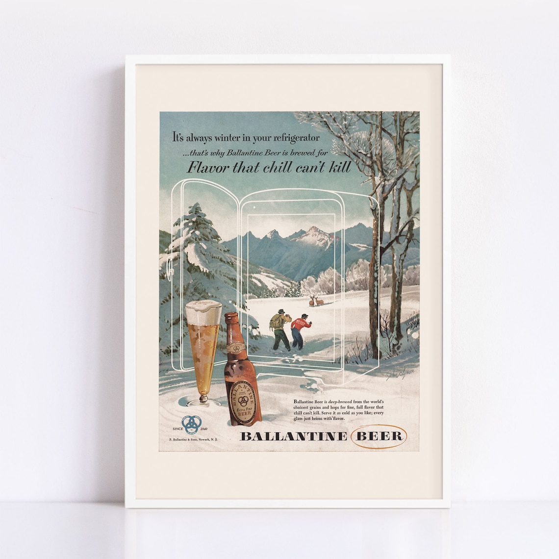 VINTAGE BEER AD Retro Beer Ad Poster High Quality - Etsy