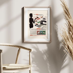 LAUNDRY ROOM POSTER, Retro Iron Ad, High Quality Reproduction, Vintage ...