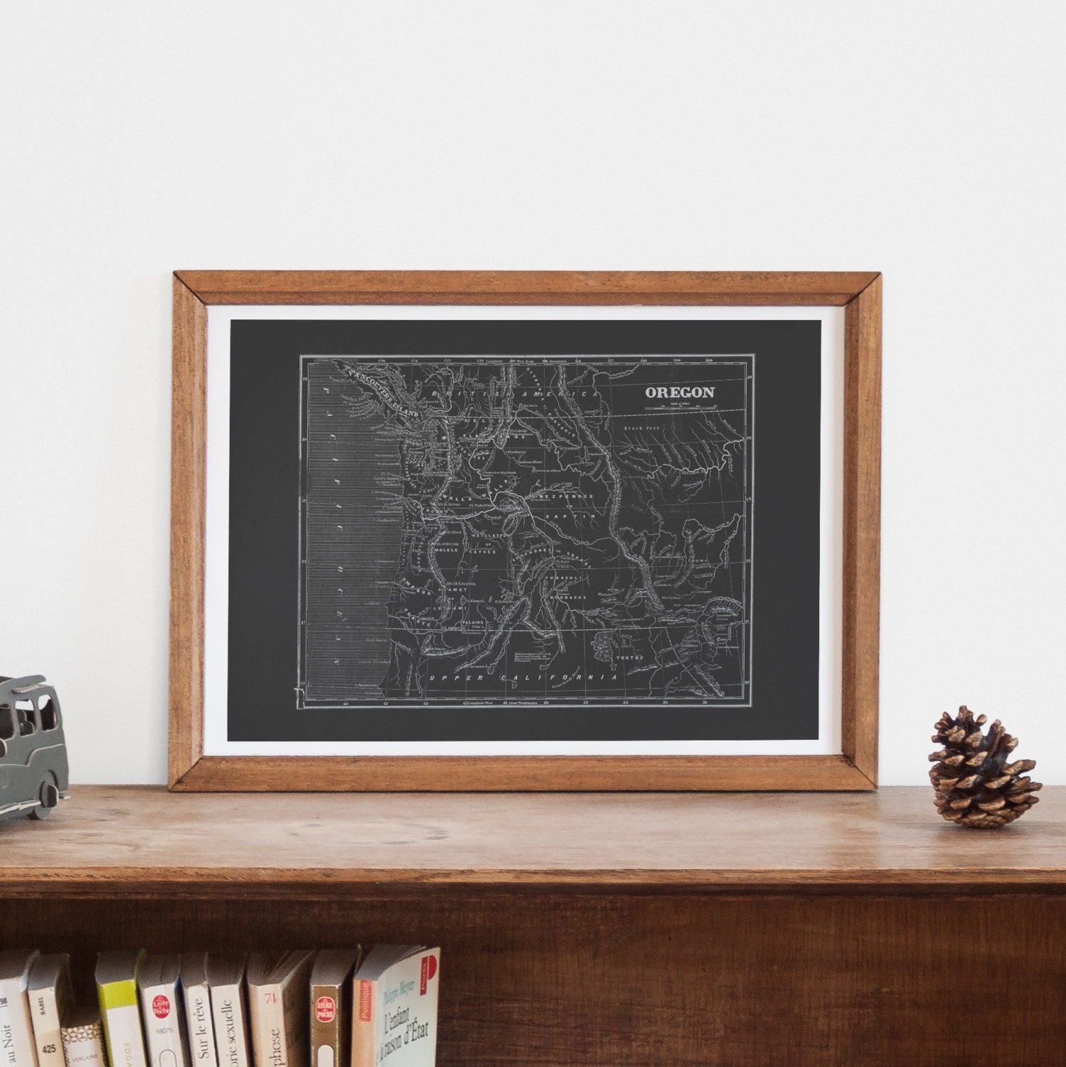 OREGON STATE MAP Blueprint Map of Oregon Vintage Map - Etsy Canada