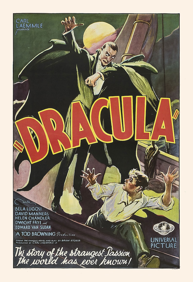 RETRO HORROR MOVIES, Poster Set: Cat People, Creature From the Black ...
