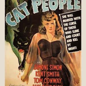 RETRO HORROR MOVIES, Poster Set: Cat People, Creature From the Black ...