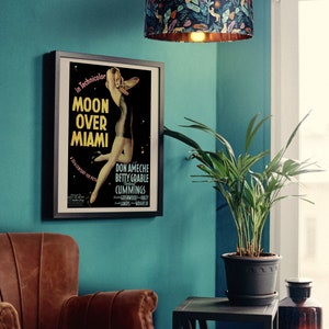 CLASSIC MOVIE POSTER, Betty Grable Poster, Moon Over Miami Movie Poster ...