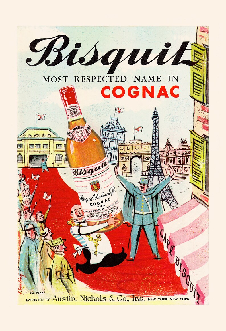 VINTAGE COGNAC AD Retro Bar Art Print Vintage Bar Poster - Etsy
