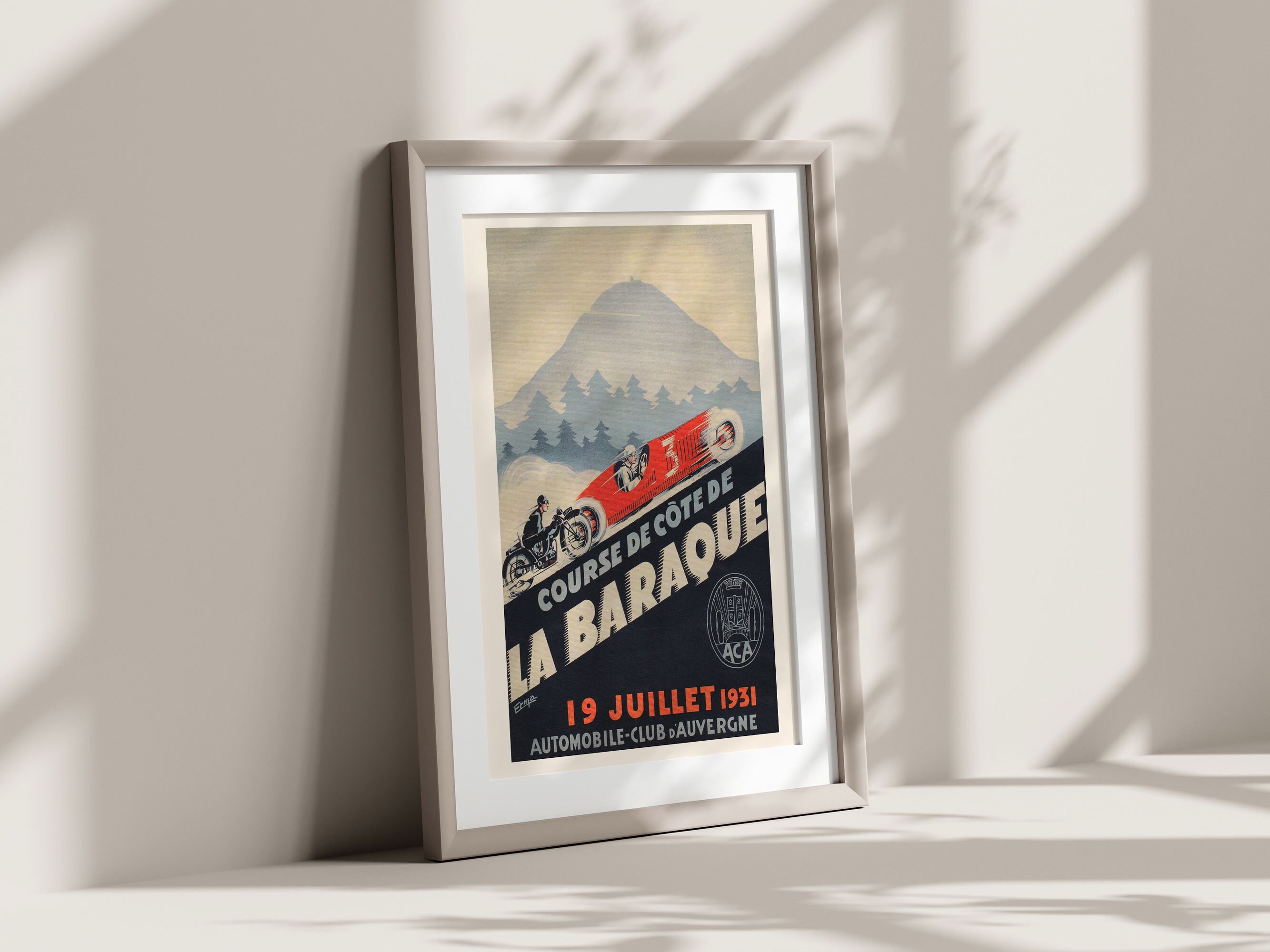 FRENCH CAR RACING Vintage Print Art Deco Poster Giclee - Etsy Canada