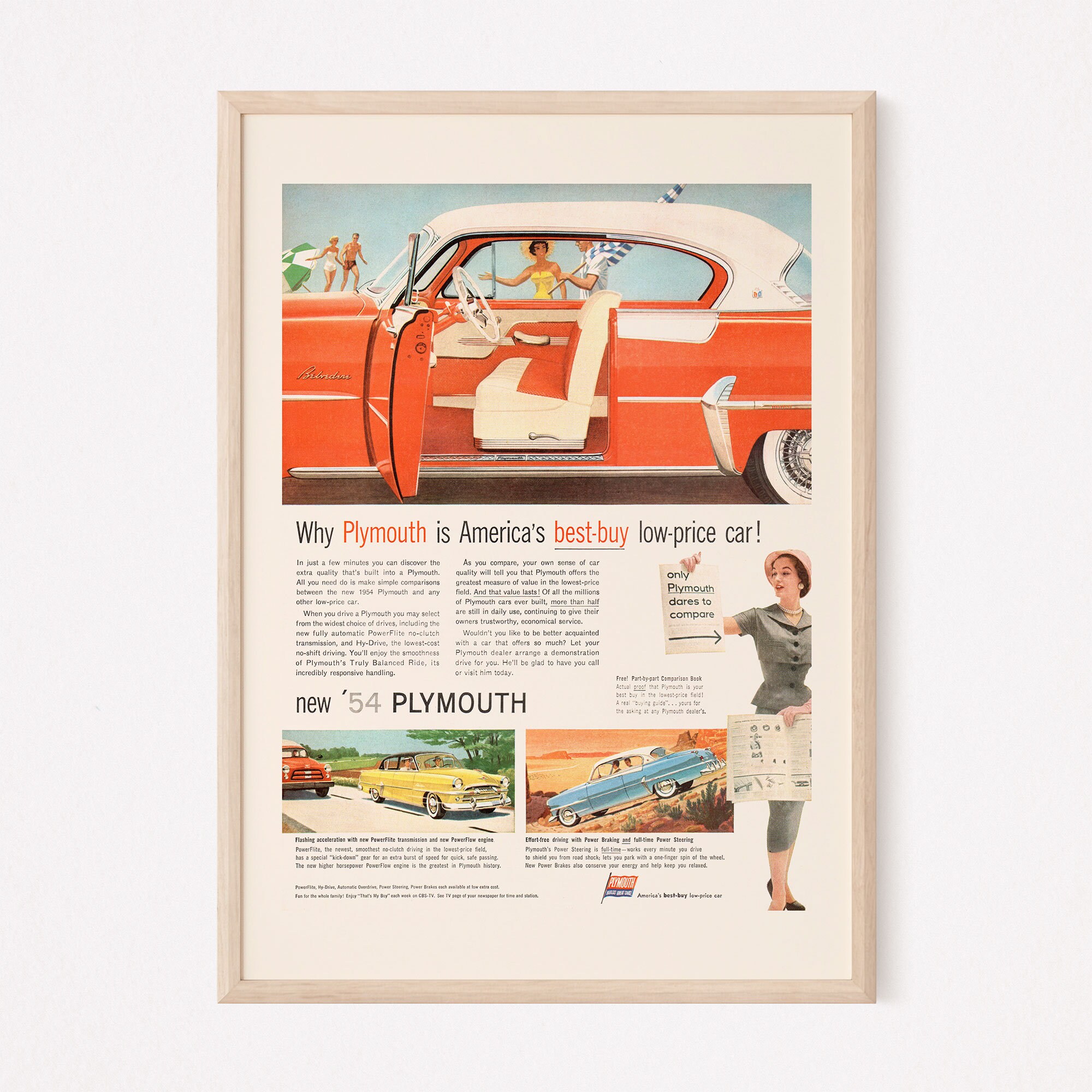 1954 AMERICAN CAR AD Vintage Car Poster Retro Kitsch Car - Etsy Canada