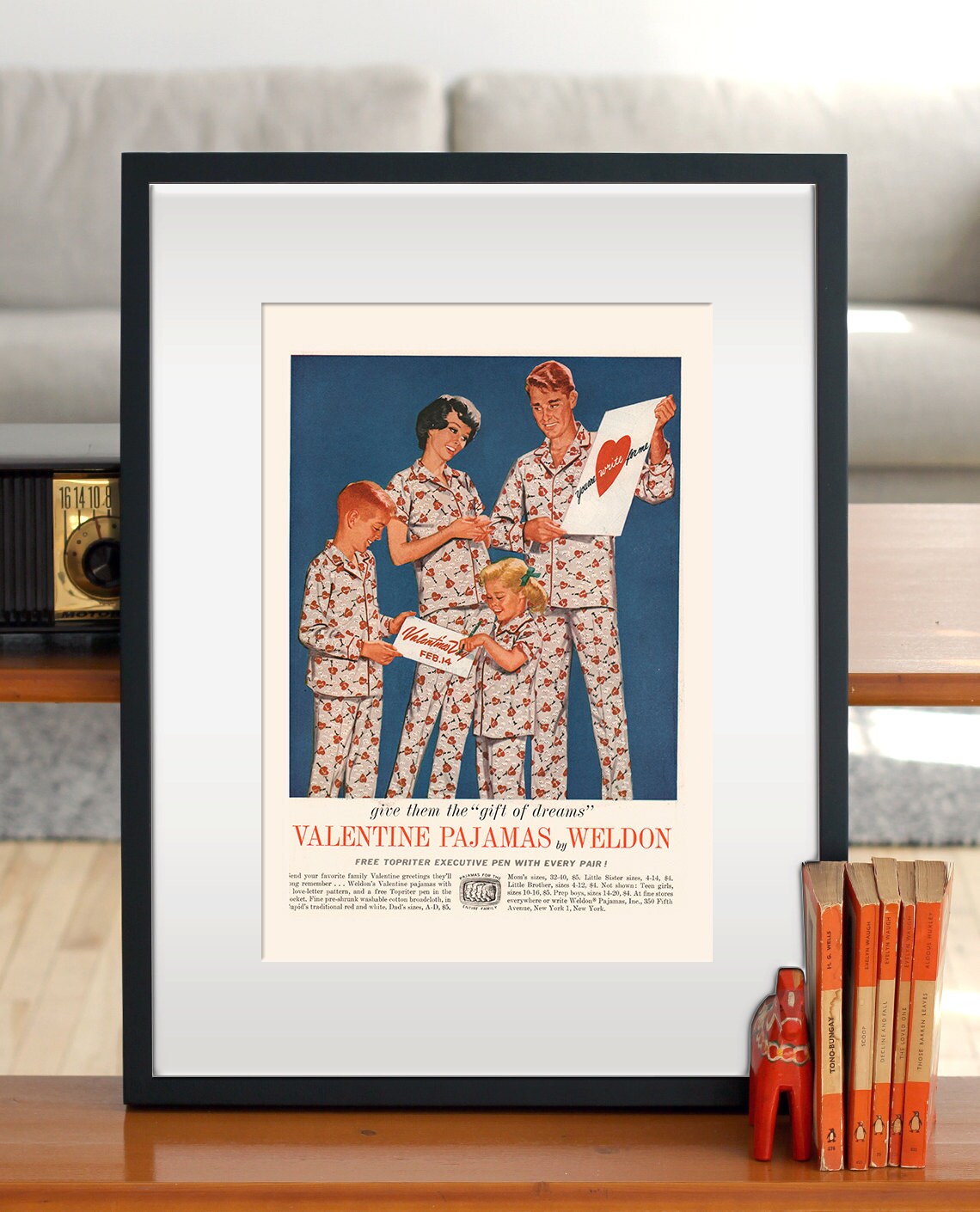 RETRO FASHION AD Cute Pyjamas Poster Ad Mid-century | Etsy
