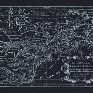 BLUEPRINT CANADA MAP Old Map of Canada Office Wall Art | Etsy Canada