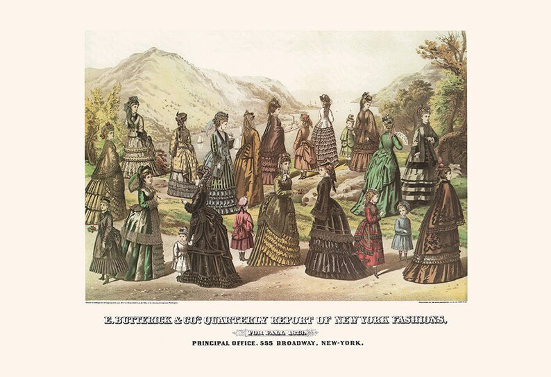 ANTIQUE FASHION POSTER Classic Ladies Fashion Poster - Etsy