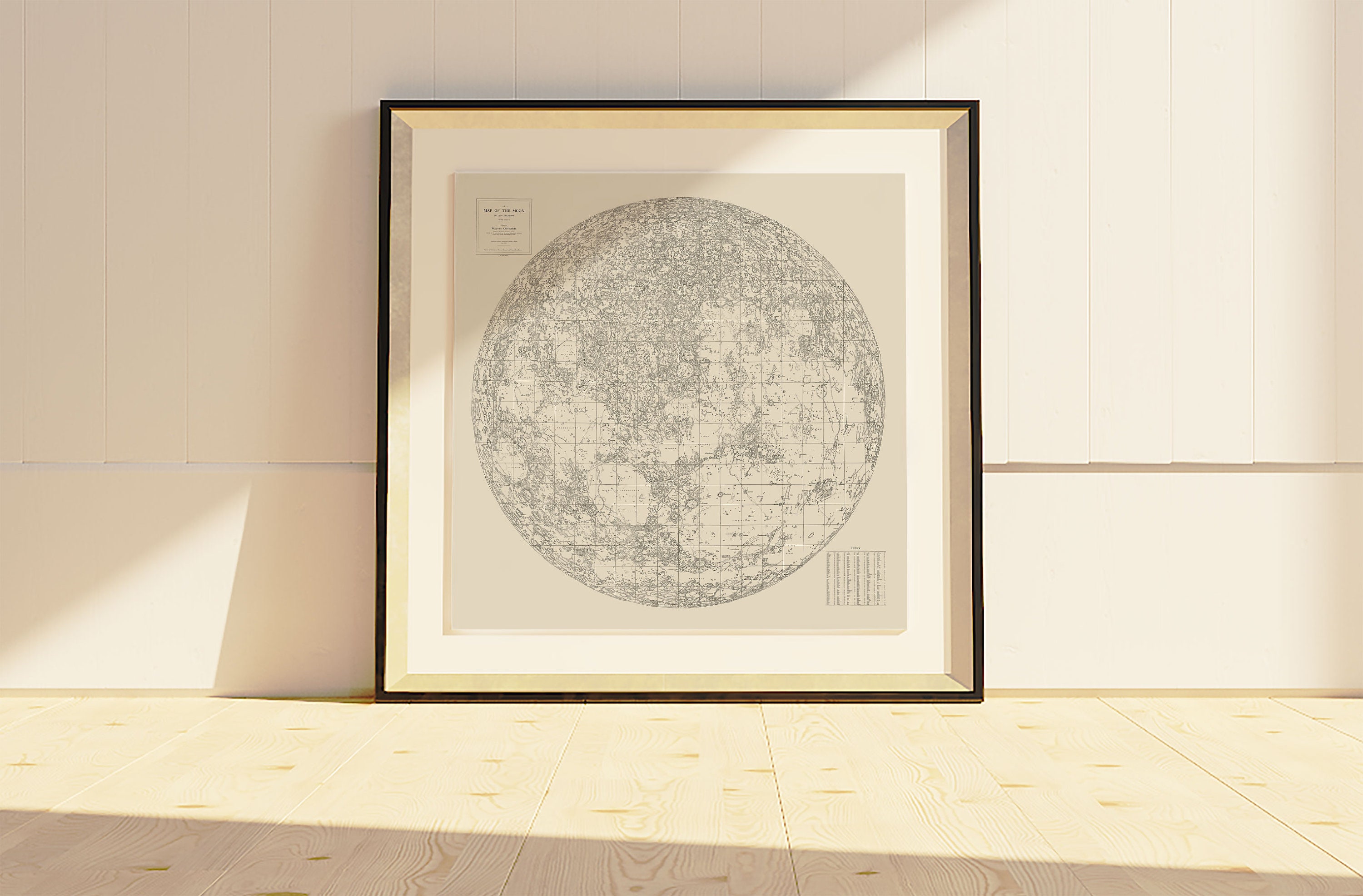 MAP of the MOON Antique Wall Art Antique MOON Map Vintage - Etsy UK