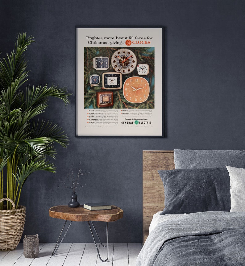 VINTAGE CLOCK ADVERTISEMENT Retro Mid-century Ad Retro - Etsy