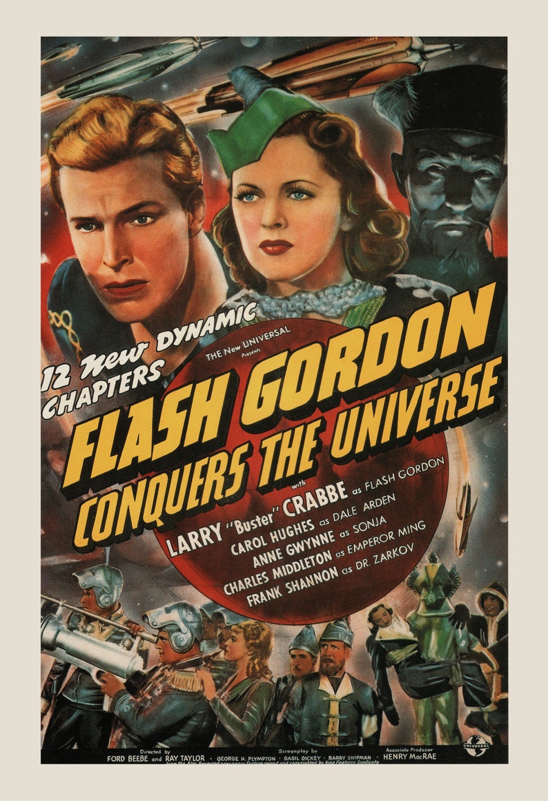 VINTAGE FLASH GORDON Movie Poster B-movie Poster Retro - Etsy
