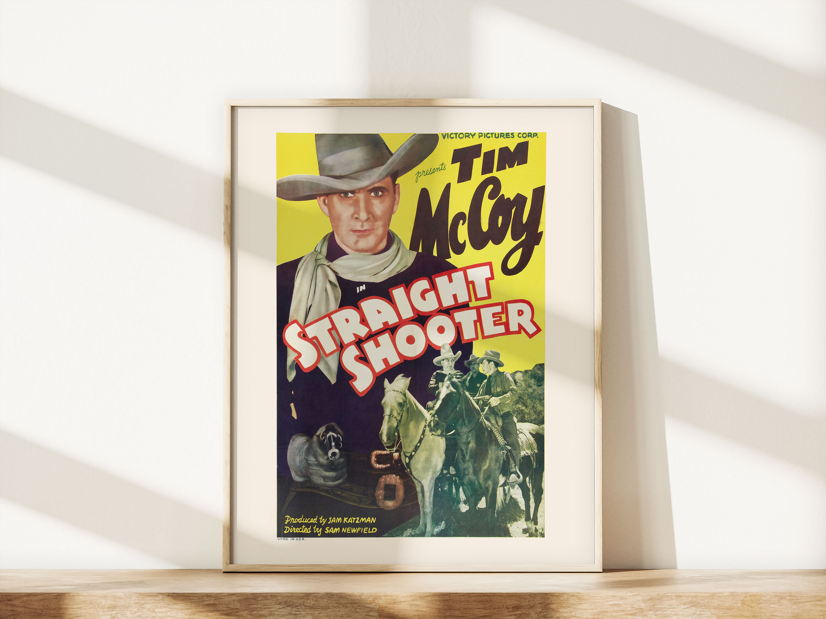 WESTERN MOVIE POSTER Tim Mccoy Poster Straight Shooter - Etsy Canada