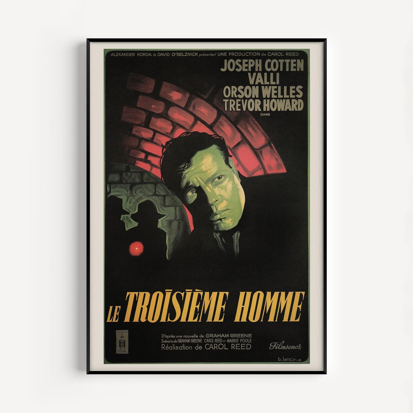 CLASSIC MOVIE POSTER, the Third Man Movie Poster, Orson Wells Movie ...