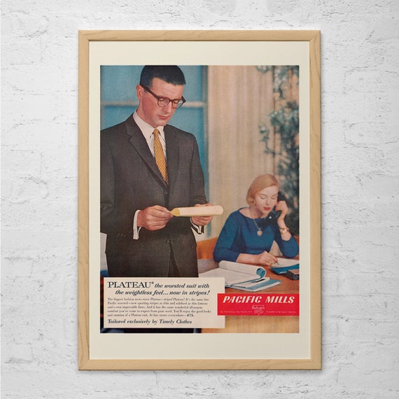 OLD OFFICE POSTER Ad Classic Office Ad Mid-century Poster - Etsy