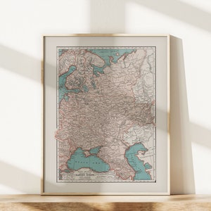 EASTERN EUROPE MAP, Vintage Map of Eastern Europe, Vintage Map Print ...