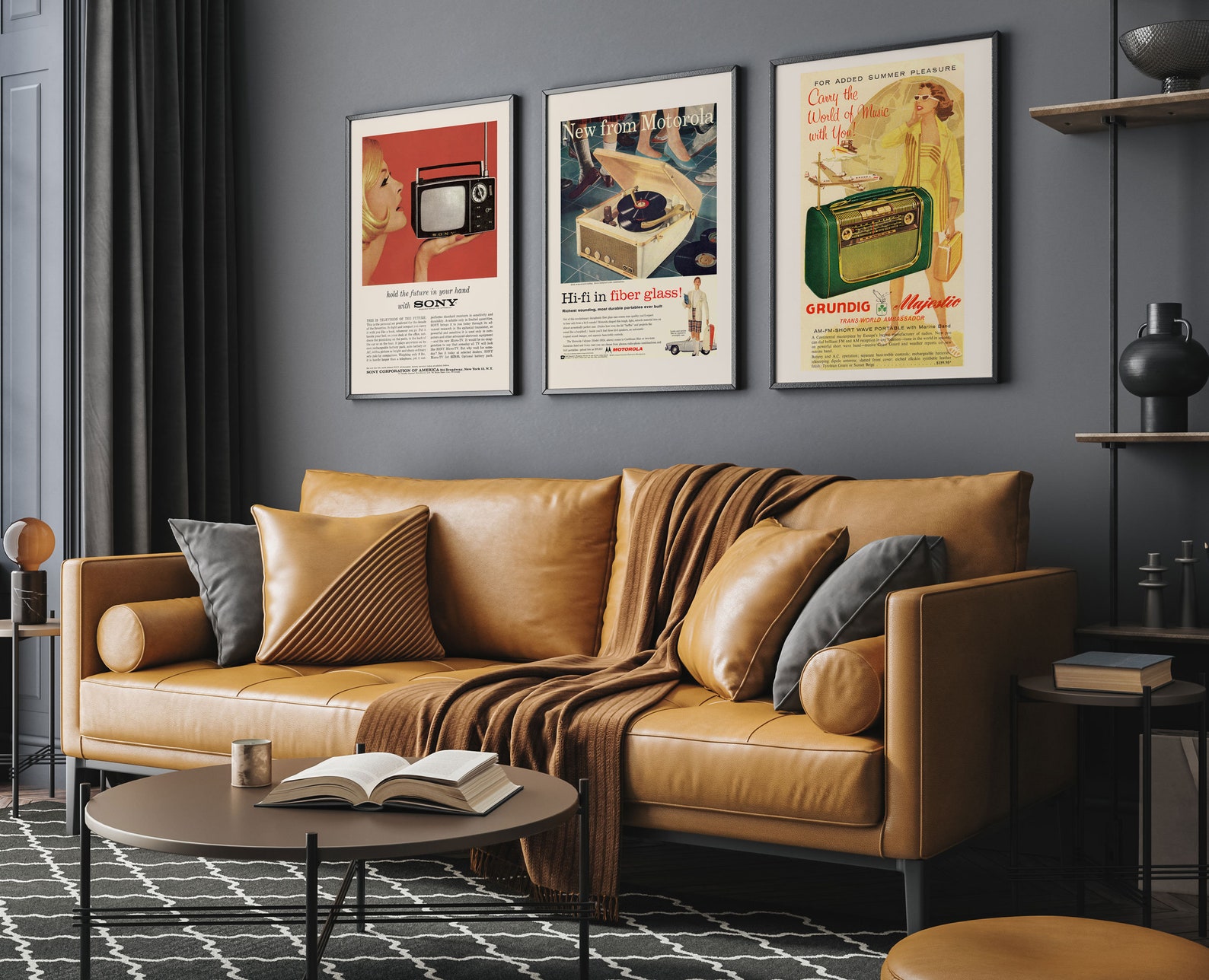 RETRO LIVING ROOM Wall Art, Vintage Rec Room Decor, Cool Retro Karaoke ...