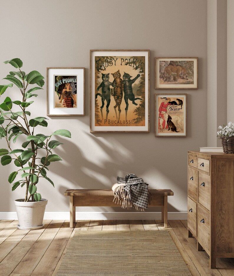 CRAZY CAT POSTER Tabby Polka Cat Print Cat Lover Poster - Etsy