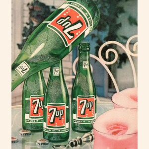 VINTAGE SODA AD, Mid Century Design Wall Art, Soda Pop Poster Art Wall ...