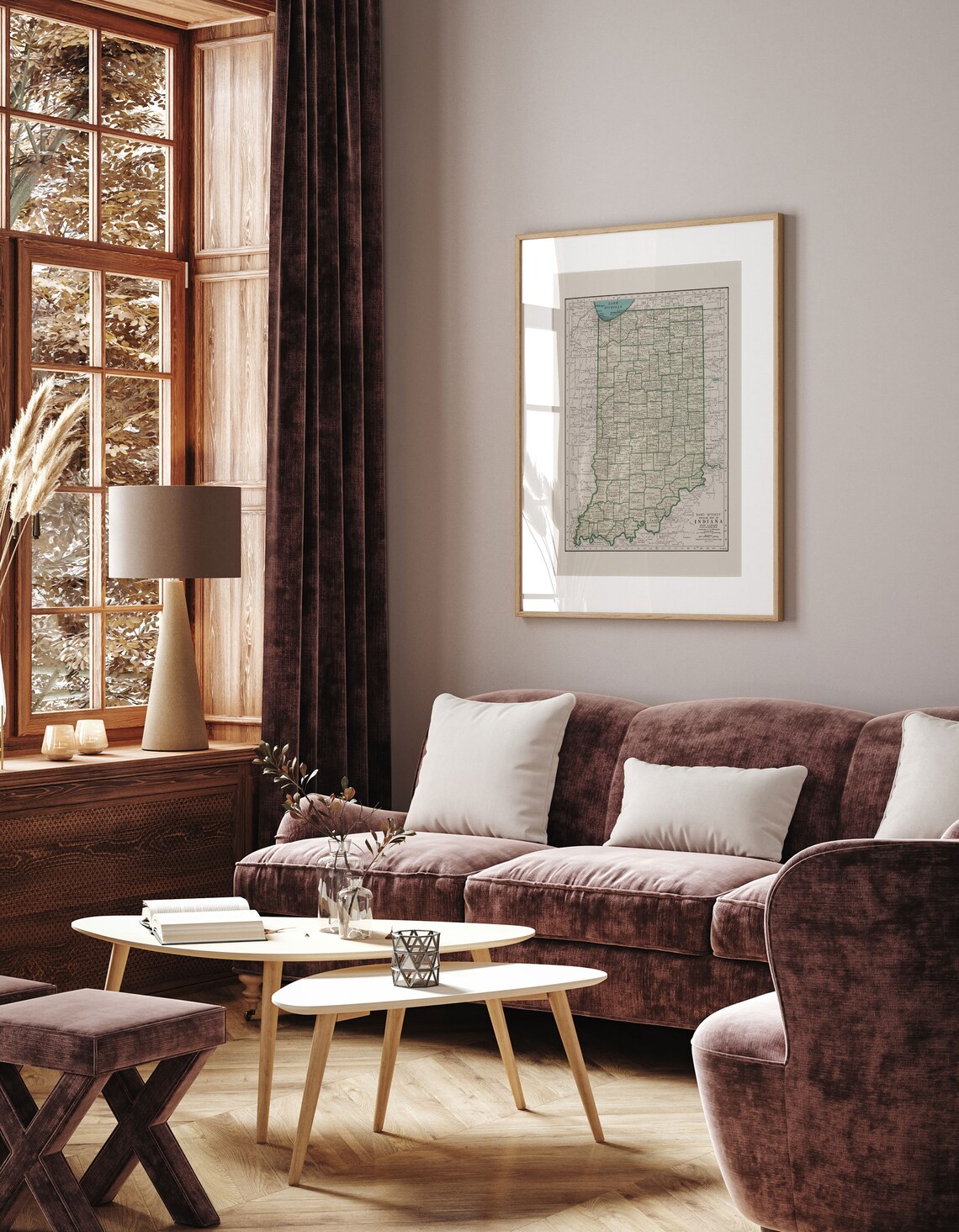 INDIANA MAP PRINT Vintage Map of Indiana Old Map Print - Etsy