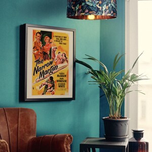 THE NARROW MARGIN Movie Poster, Classic Movie Poster, Retro Movie ...