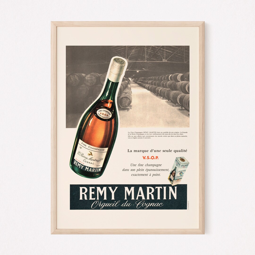 VINTAGE COGNAC PRINT, Classic Cognac Ad, Mid-century Poster Classic ...