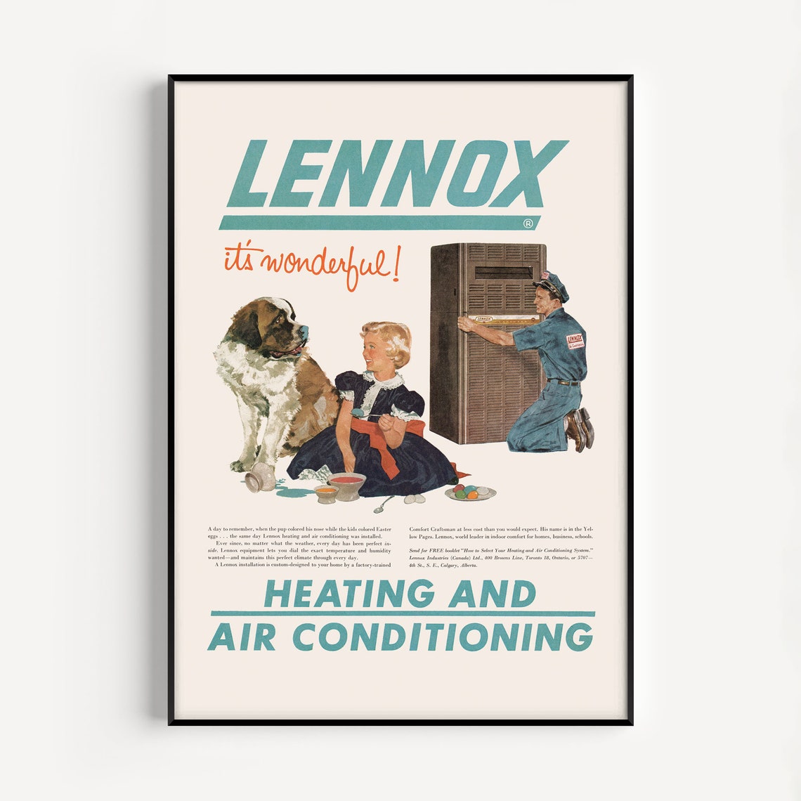 NOSTALGIC POSTER 1950's Air Conditioner Print Retro - Etsy