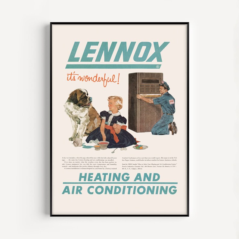 NOSTALGIC POSTER 1950's Air Conditioner Print Retro - Etsy