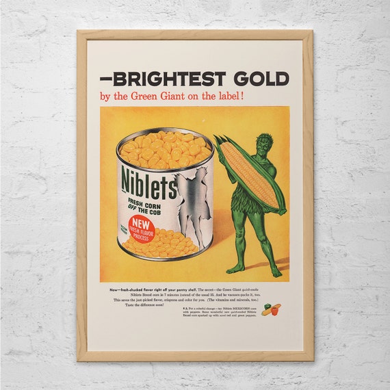 VINTAGE KITCHEN AD Retro Mid-century Ad Canned Corn Ad | Etsy