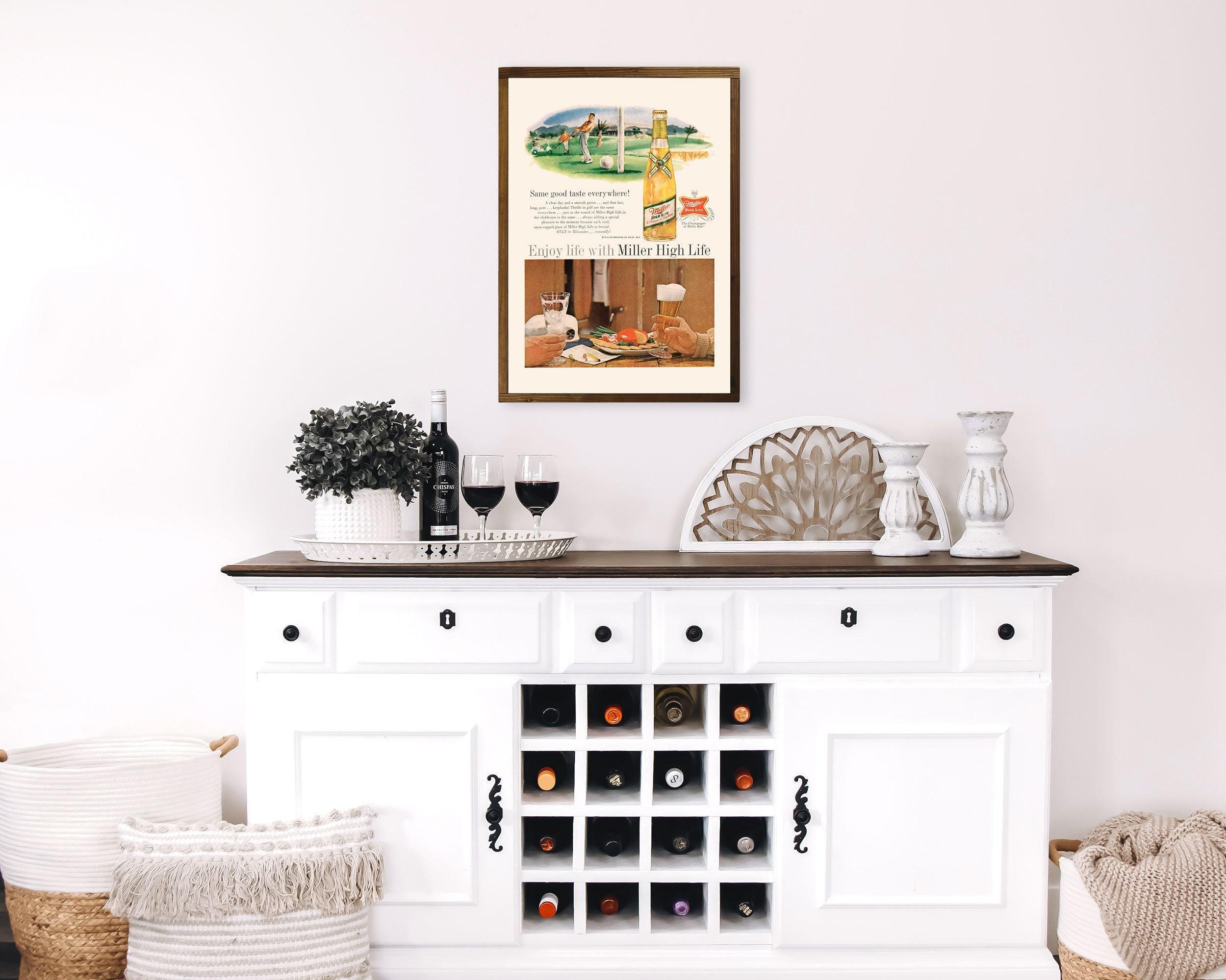 BEER and GOLF Poster, Retro Beer Ad, Bar Poster, Beer Poster, Beer ...