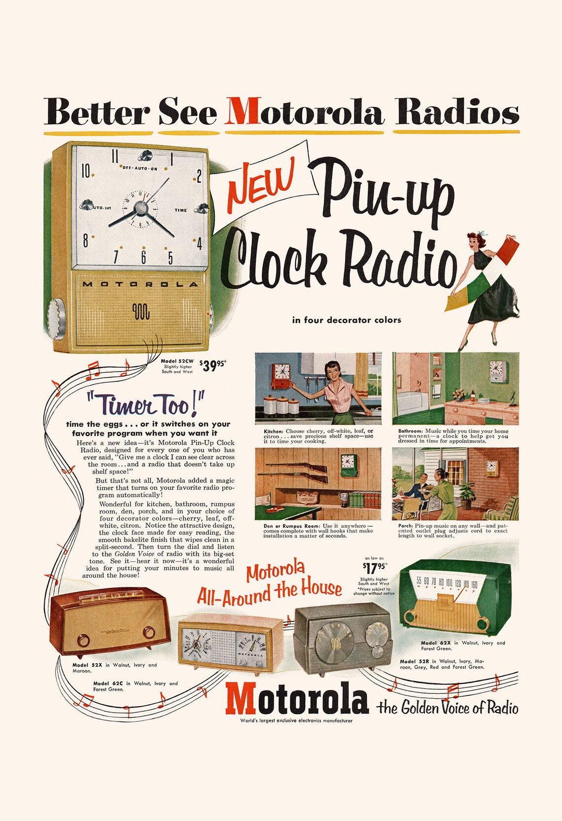 NOSTALGIC RADIO POSTER 1950's Retro Radio Print Retro - Etsy