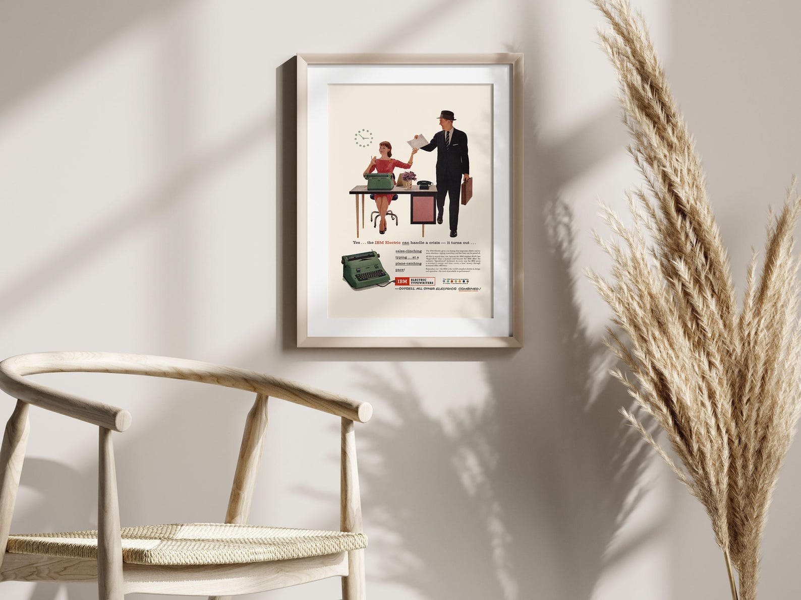 VINTAGE SECRETARY POSTER, Retro Office Poster, Typewriter Poster ...