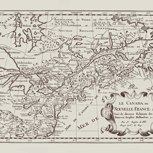 ANTIQUE CANADA MAP Historical Map of Canada Nouvelle | Etsy