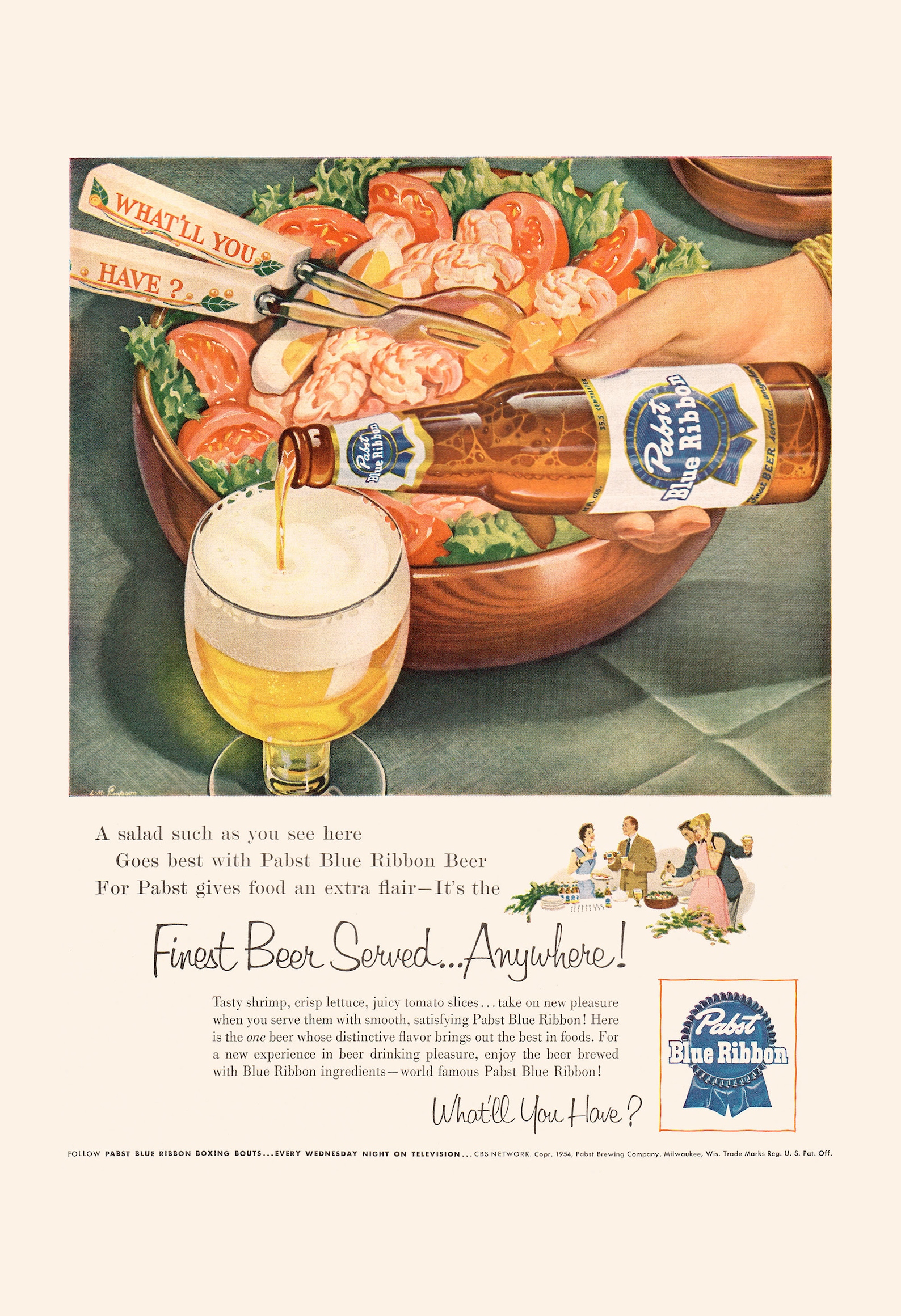 REFRESHING BEER AD Retro Beer Ad Bar Poster Beer Poster - Etsy