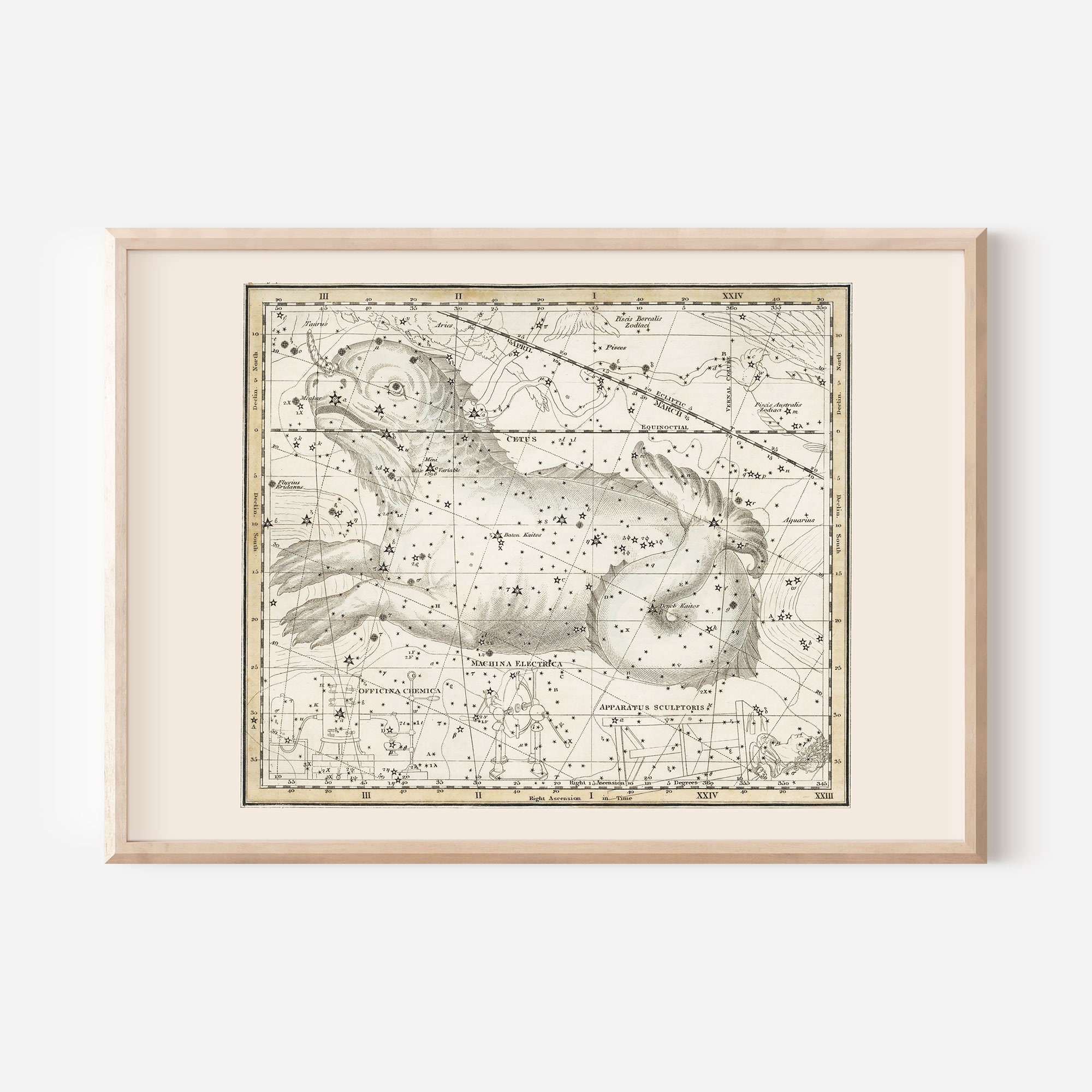CETUS MAP Print Zodiac Sign Print Professional - Etsy UK