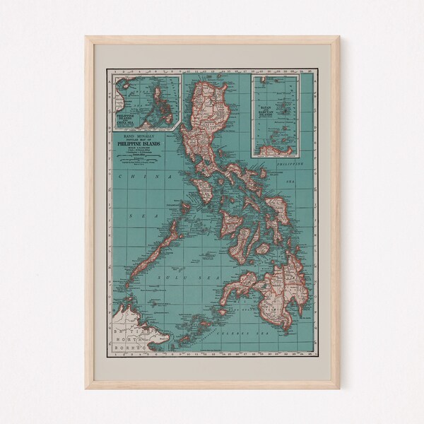 Philippines Wall Map - Etsy