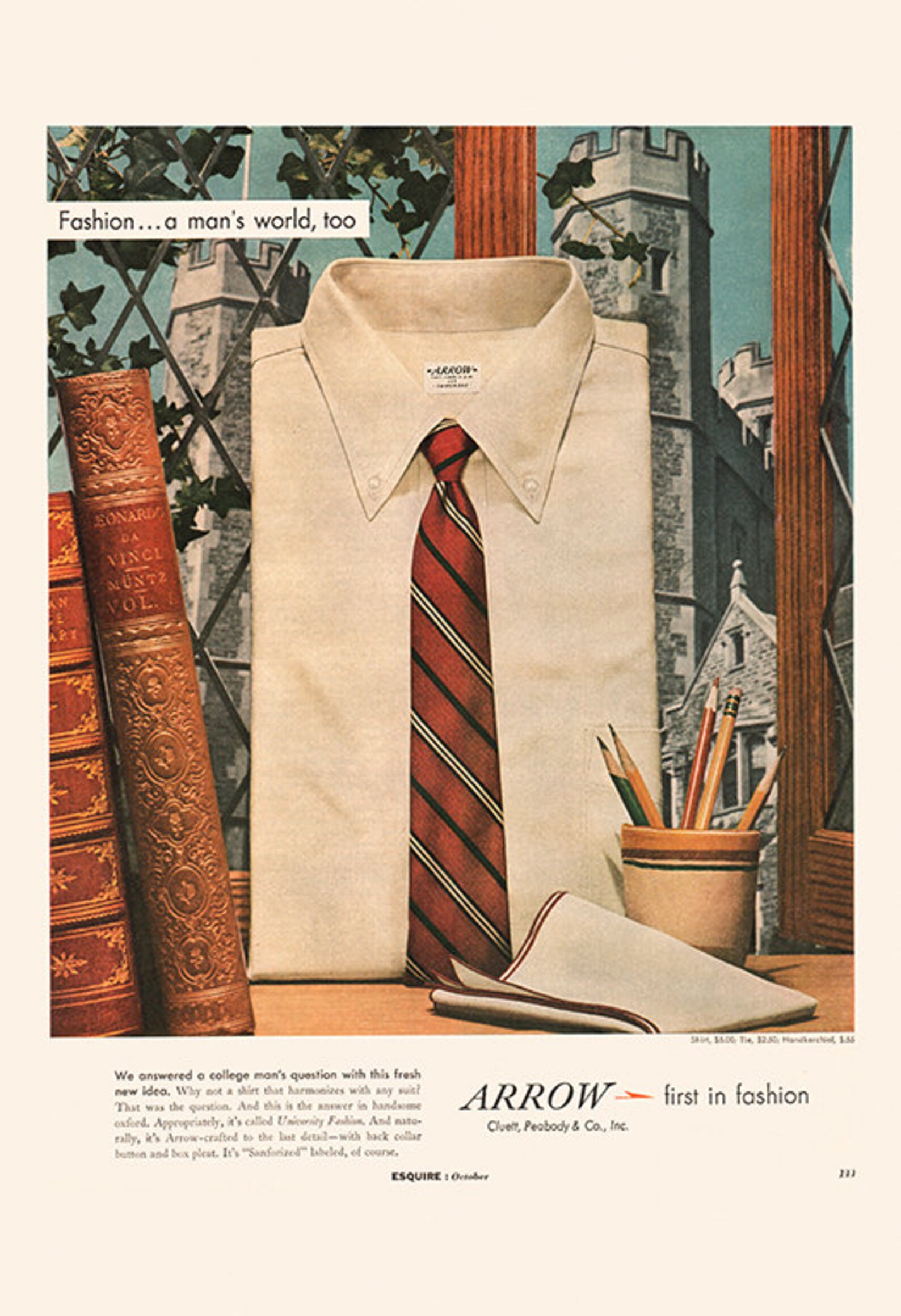 GENTLEMEN ADVERTISING ART Retro Mid-century Fashion Ad | Etsy