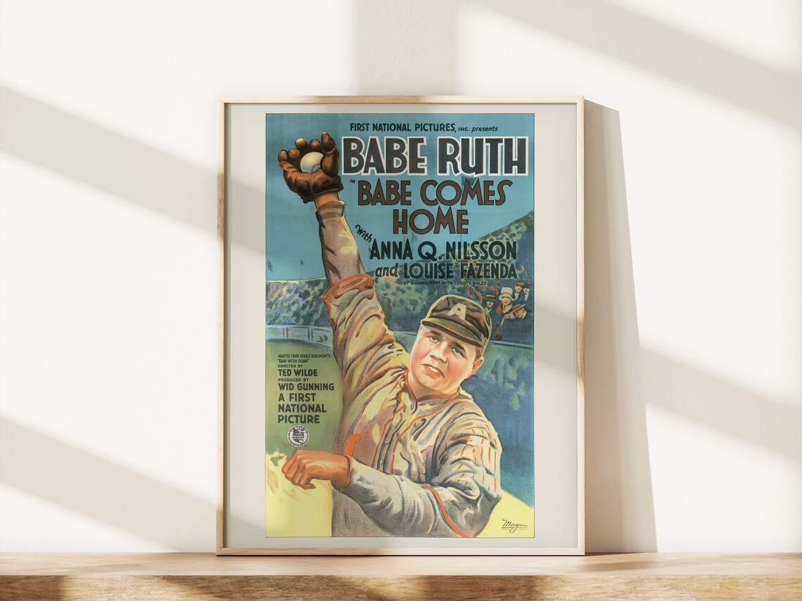 VINTAGE MOVIE POSTER Babe Ruth Poster Vintage Baseball - Etsy Canada