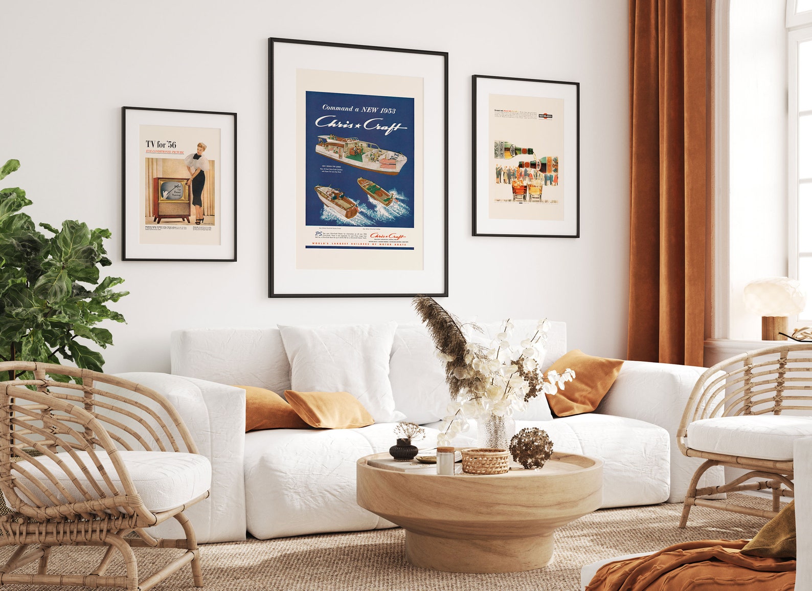 MOTOR BOATS POSTER Vintage Ad Print 1950s Boat Ad Classic - Etsy