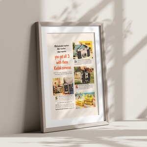 VINTAGE FILM CAMERA Ad, Retro Camera Ad, Vintage Camera Poster, Retro ...