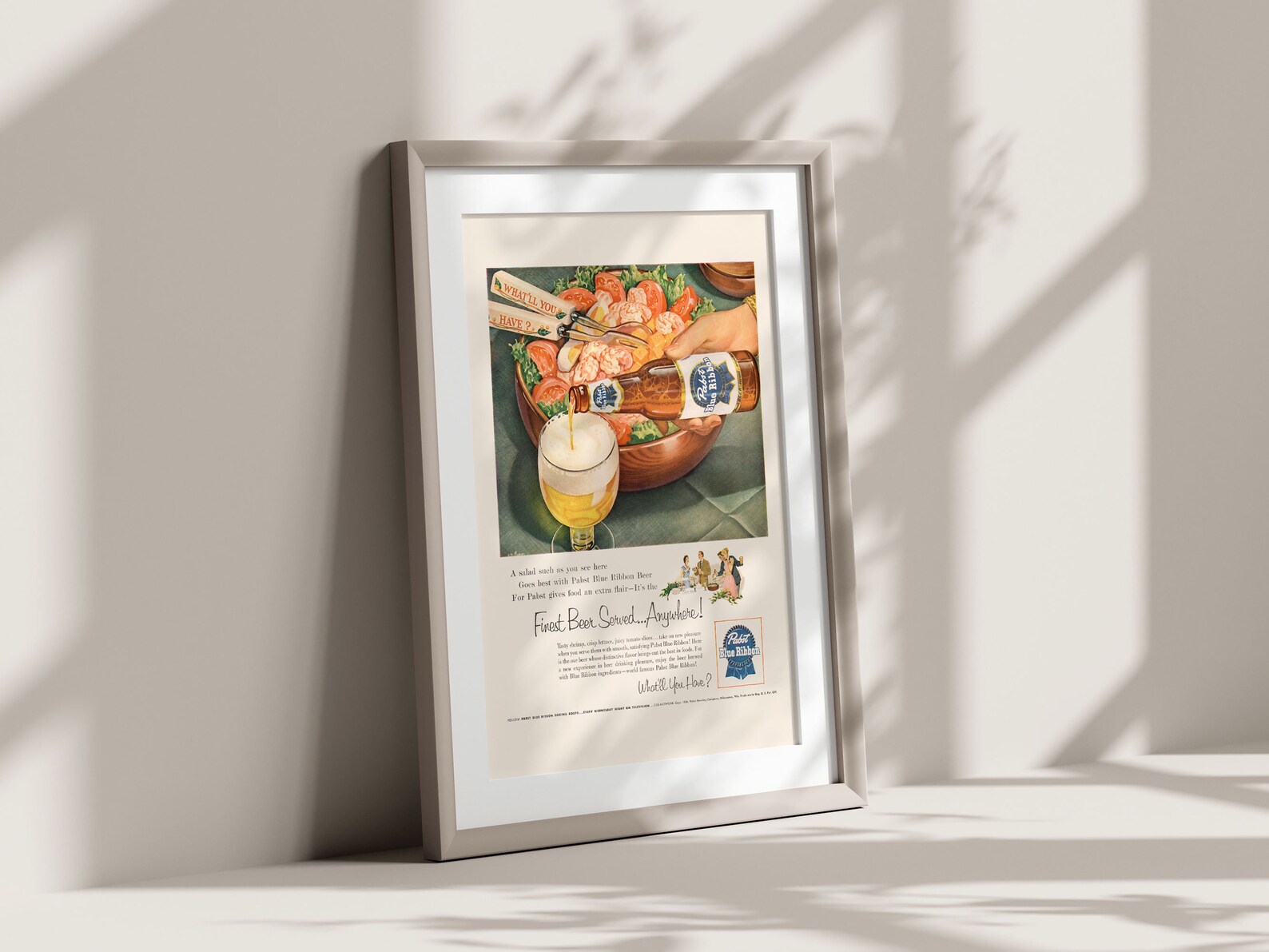 REFRESHING BEER AD Retro Beer Ad Bar Poster Beer Poster - Etsy