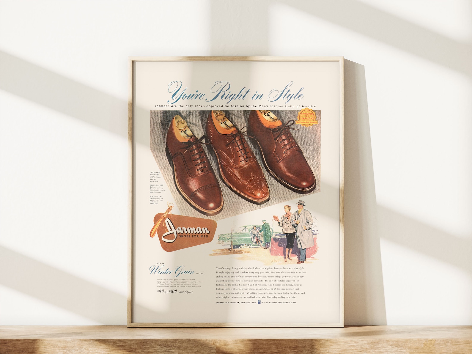 VINTAGE LEATHER SHOES Ad Retro Men Shoes Ad Vintage Mens - Etsy
