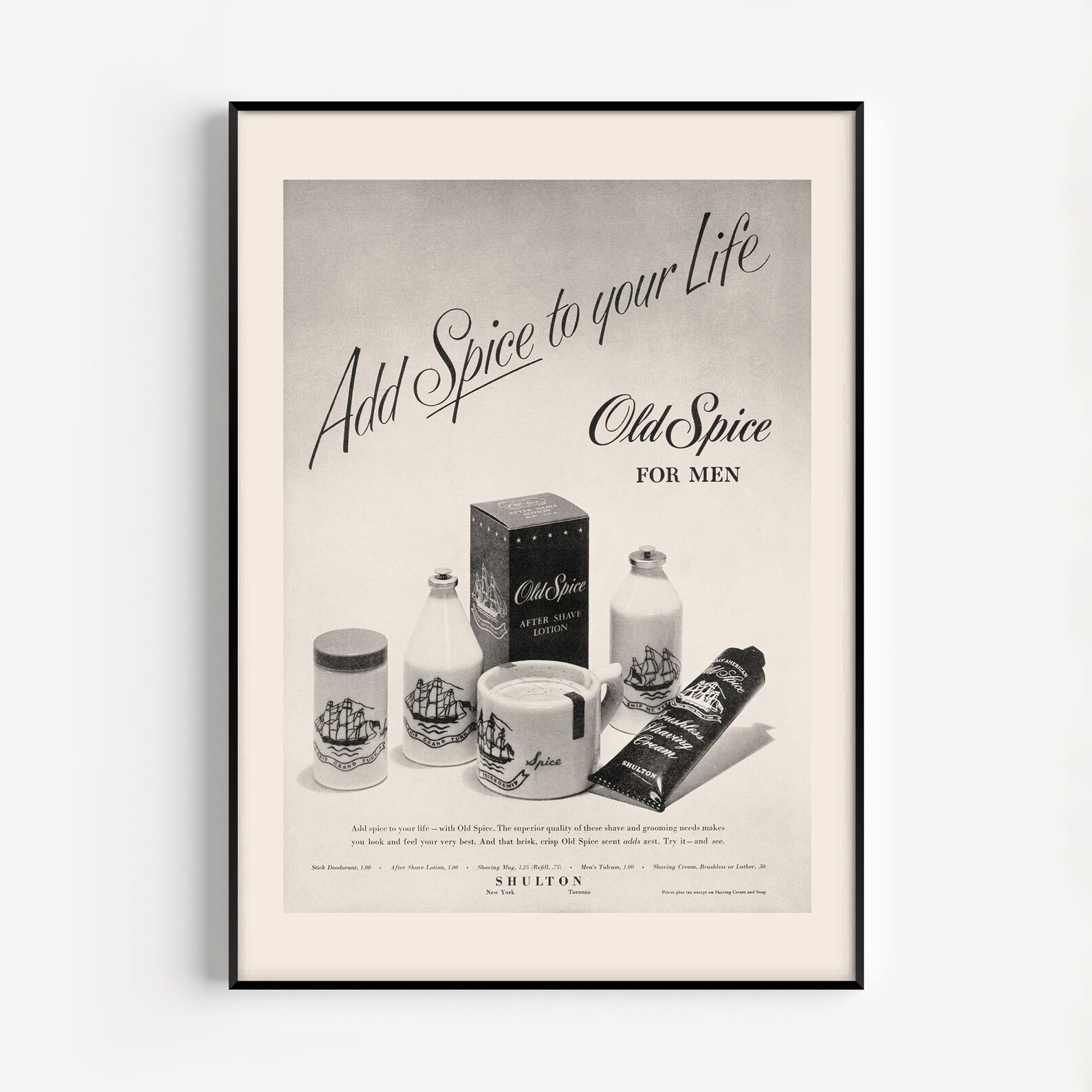 VINTAGE MEN'S GROOMING Poster Aftershave Ad Barber Shop - Etsy