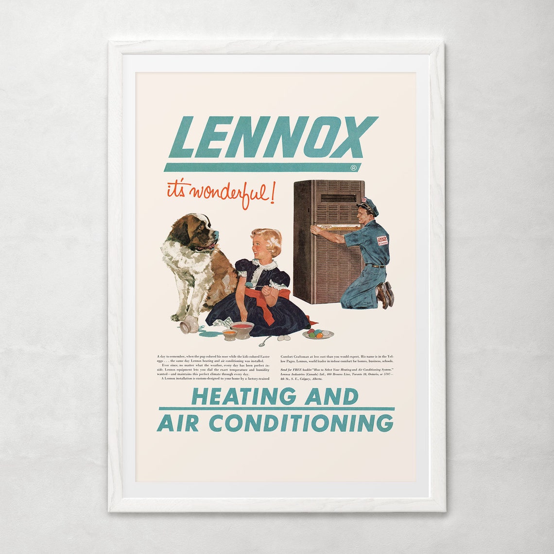 NOSTALGIC POSTER 1950's Air Conditioner Print Retro | Etsy