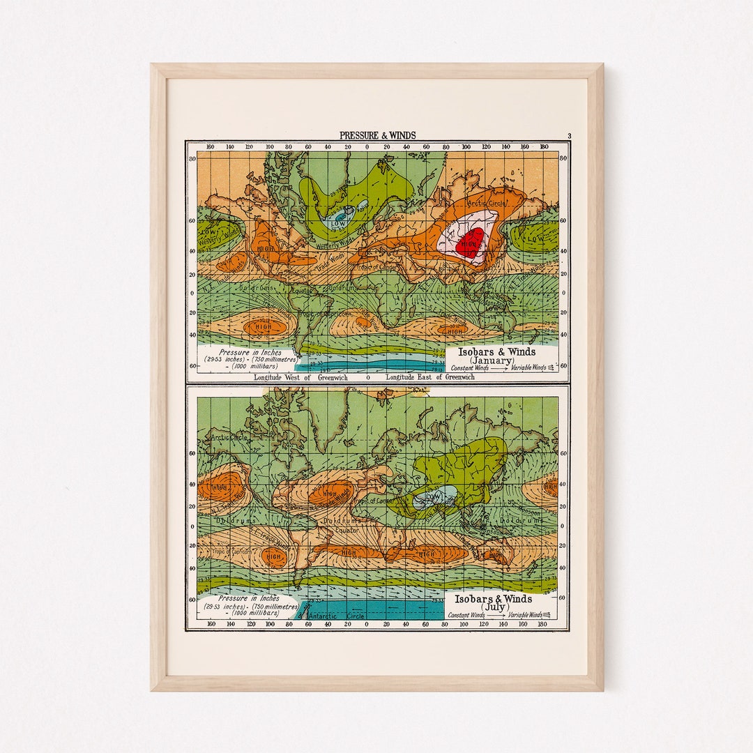 VINTAGE WORLD MAP, Vintage Map Wall Art, Vintage Map Reproduction ...
