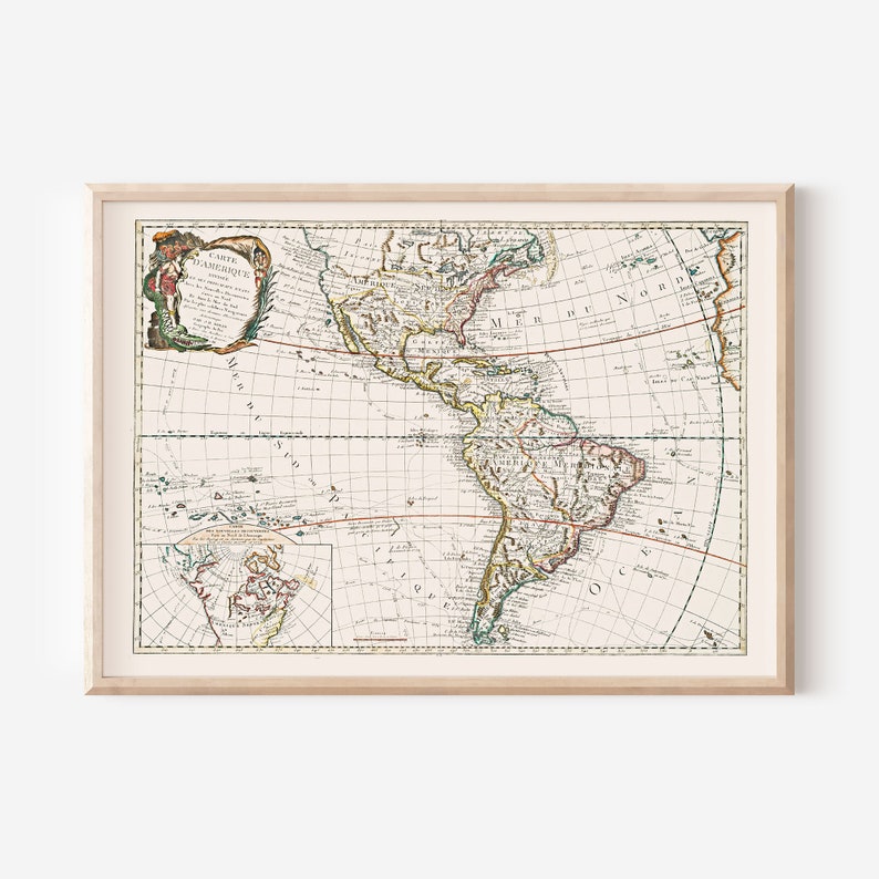 ANTIQUE AMERICA MAP Historical Map of America Antique Map - Etsy
