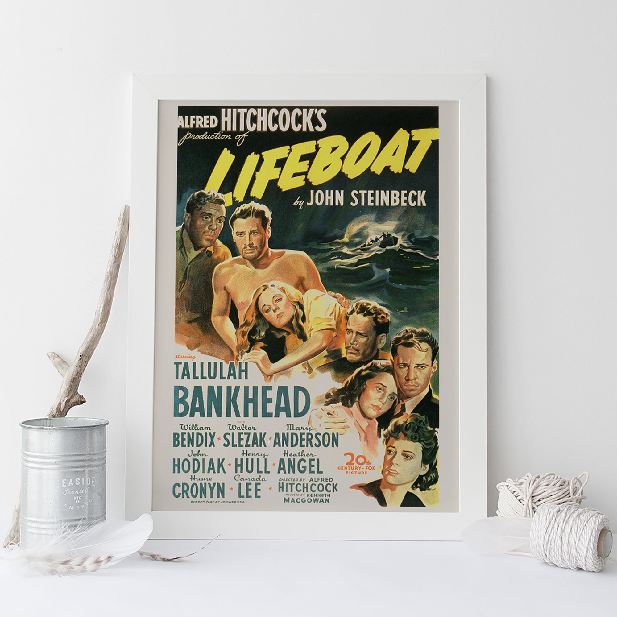 LIFEBOAT MOVIE POSTER John Steinbeck Poster Alfred | Etsy Canada