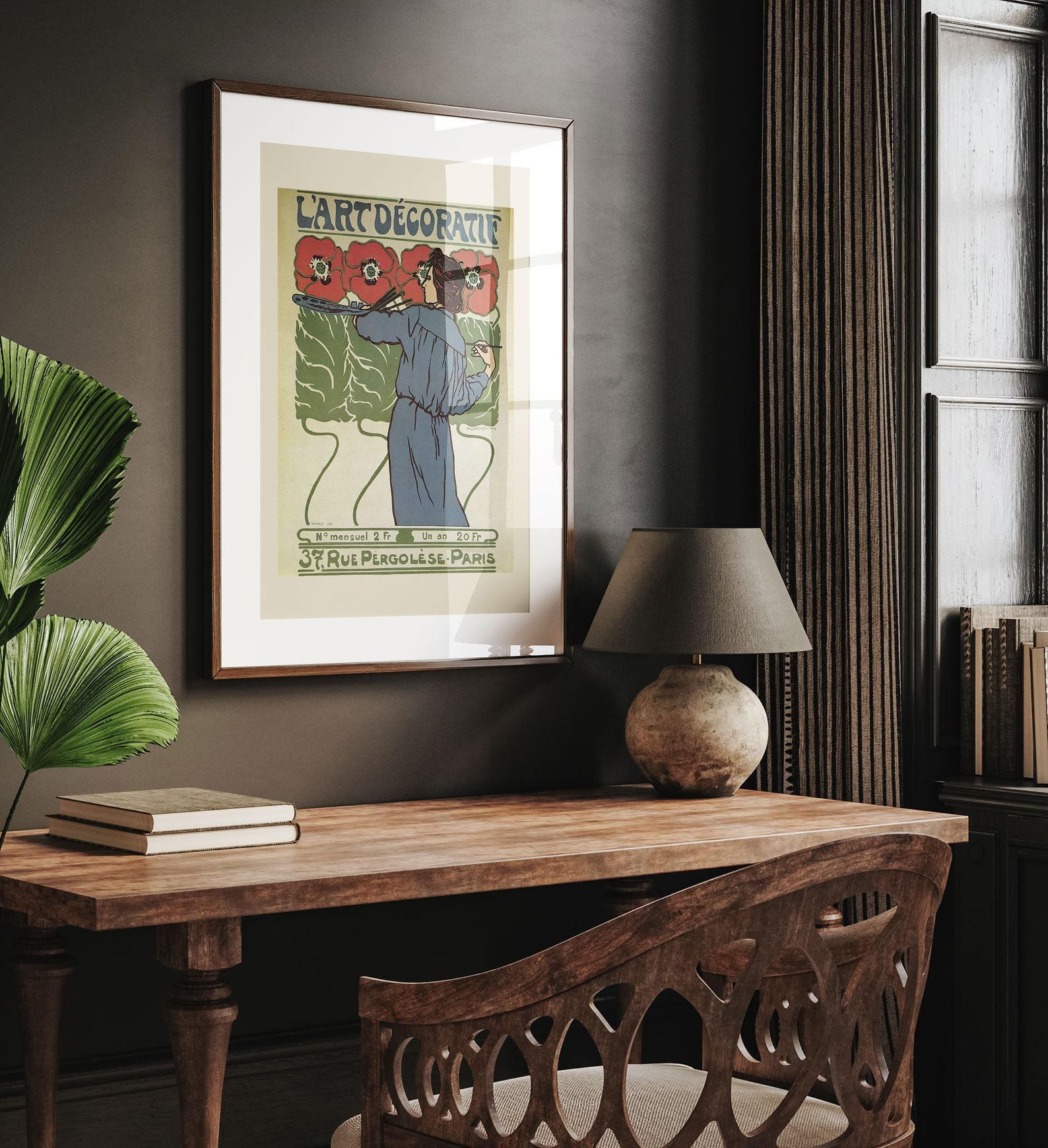 Antique Jugendstil Art Nouveau Poster Fine Art Print Belle Epoque ...